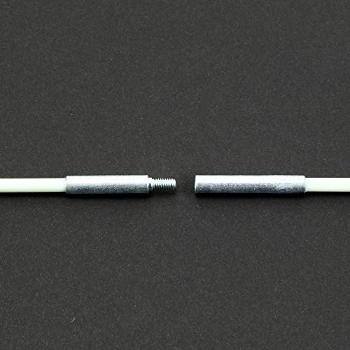 Klein Tools 56415 Mid-Flex Glow Rod Set, Fish Rod with Splinter Guard Coating and Stainless Steel Connectors, Bullet Nose and Hook Attachments, 15-Foot