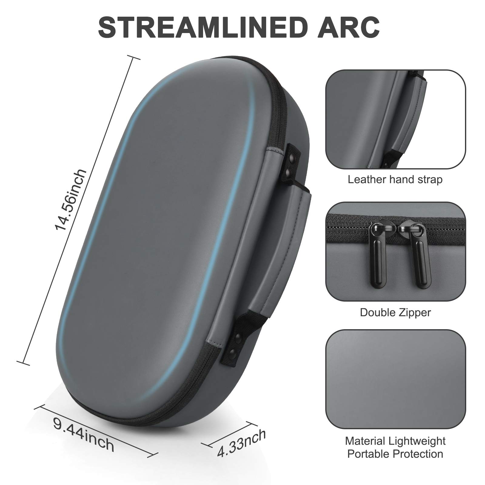 Esimen All-in-one Carrying Case for Oculus Quest 2 VR Gaming Headsets and Controllers Accessories, Hard Protective Travel Case with Shock-Dust-Water Proof