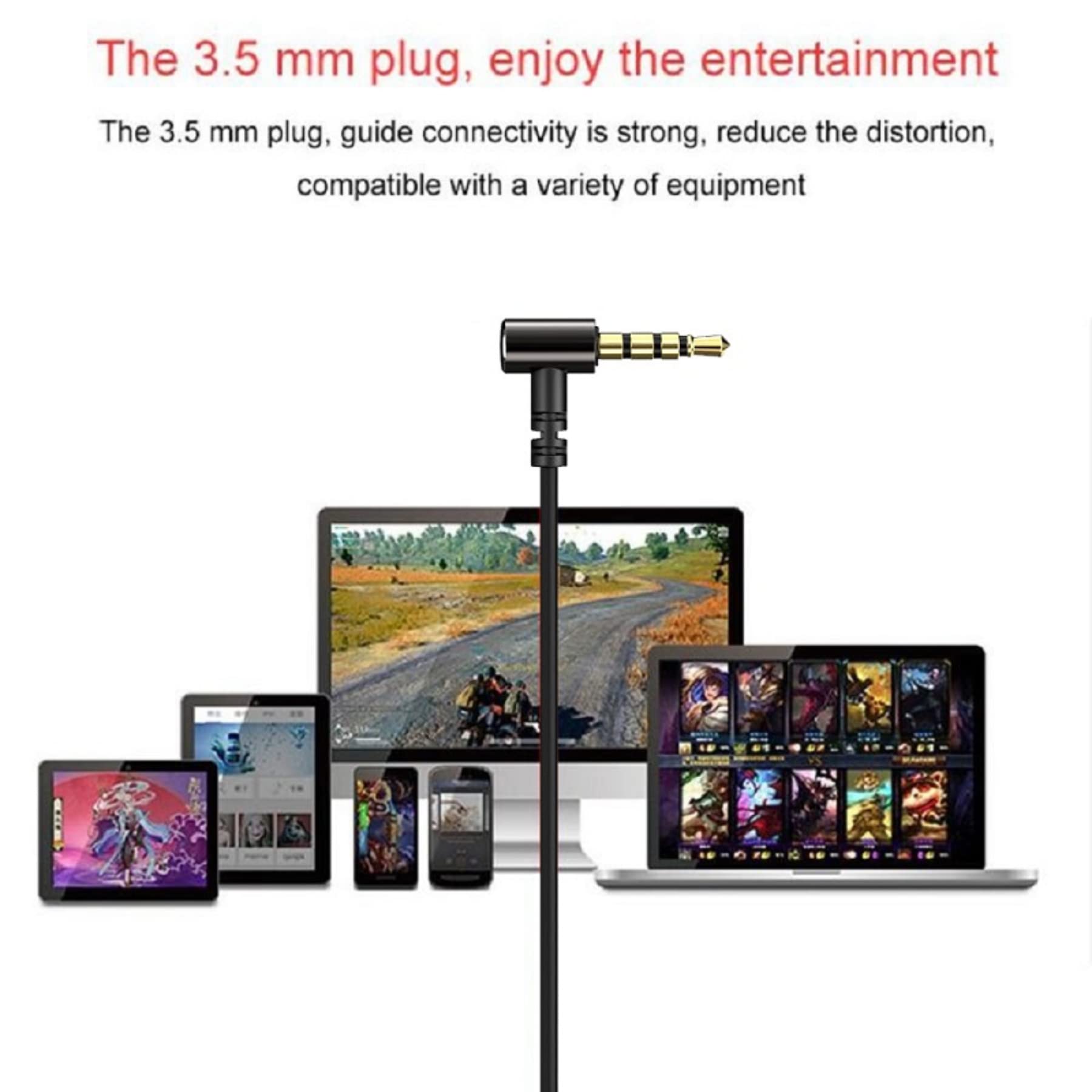 Gaming Earbuds 3.5mm Jack with Microphone Headset with Detachable Mic Volume Control Earbuds Metal Shell Earphone Gamer Noise Cancelling Wired Headphone for PS4, Nintendo, PC Laptop, Phones (Black)