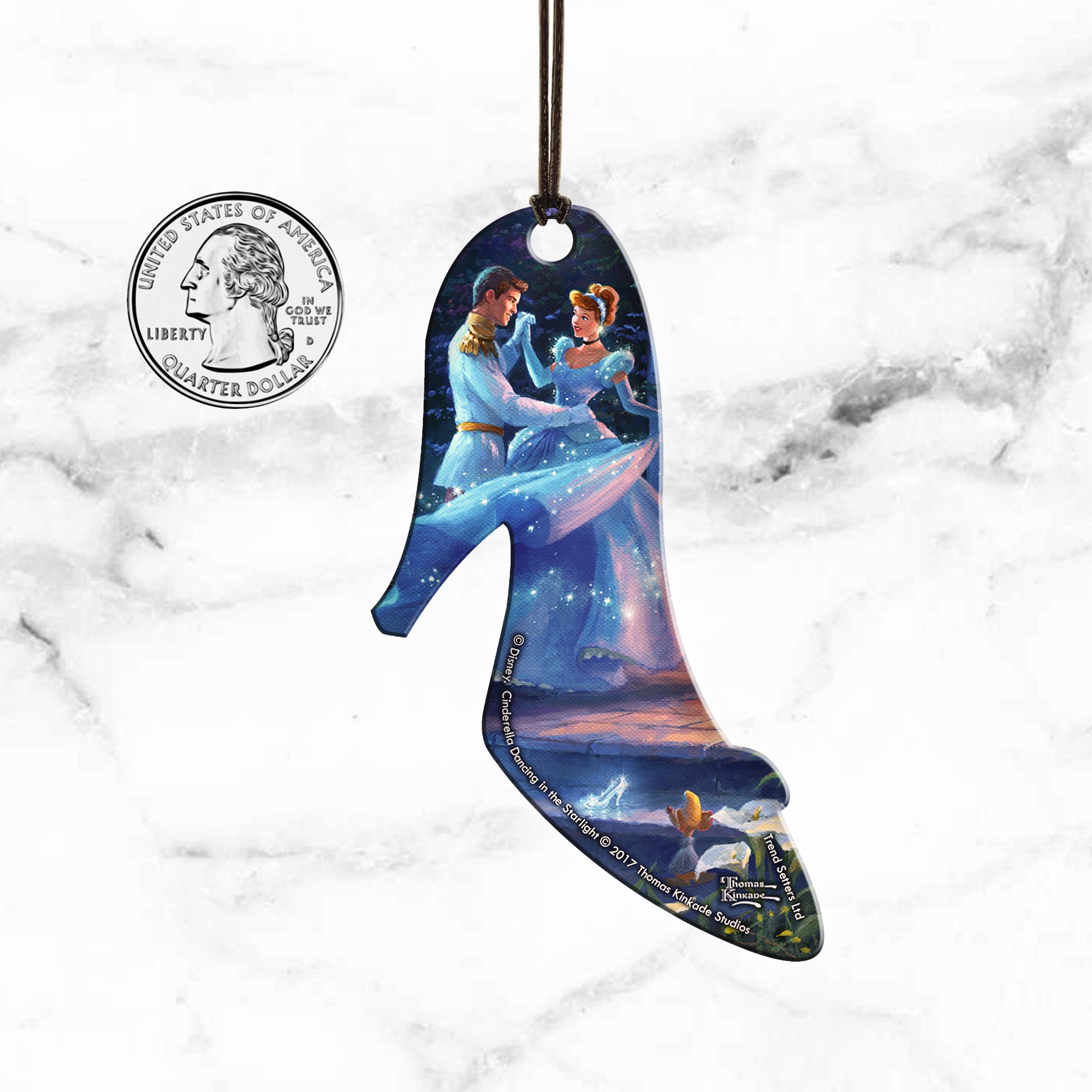 Disney - Cinderella - Glass Slipper Shaped Hanging Acrylic Print Accessory β for Gifting and Collecting