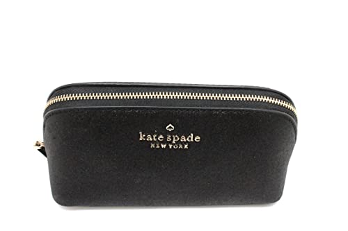 Kate Spade New York Tinsel Glitter Fabric Small Cosmetic Case Black