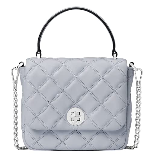 Kate Spade New York Natalia Small Flap Crossbody Bag (Brushed Steel)