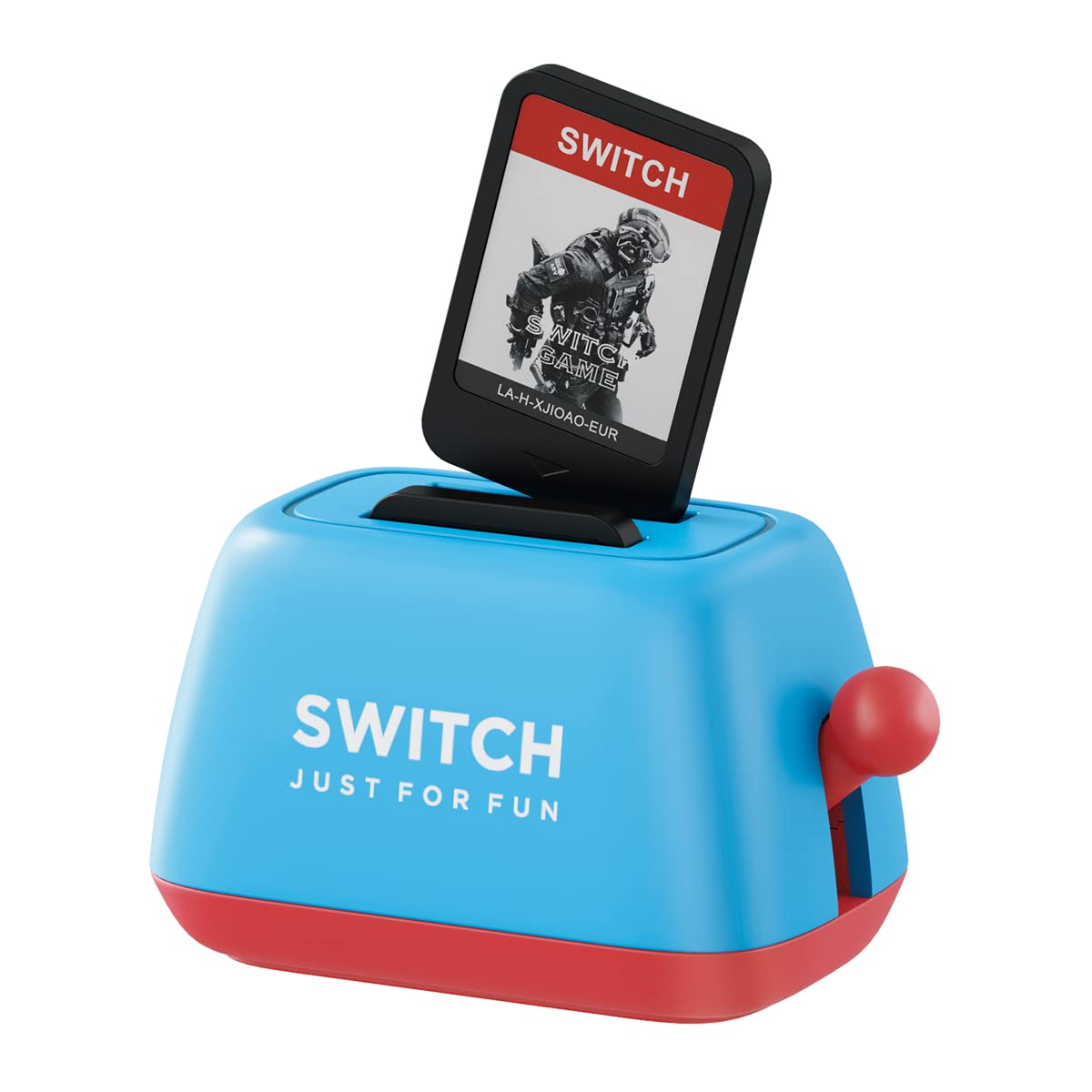 Hagibis Switch Game Card Case for Nintendo Switch/Lite/OLED Portable Cute Toaster Switch Game Card Storage Holder with 2 slots Switch Game Cartridge (Blue)