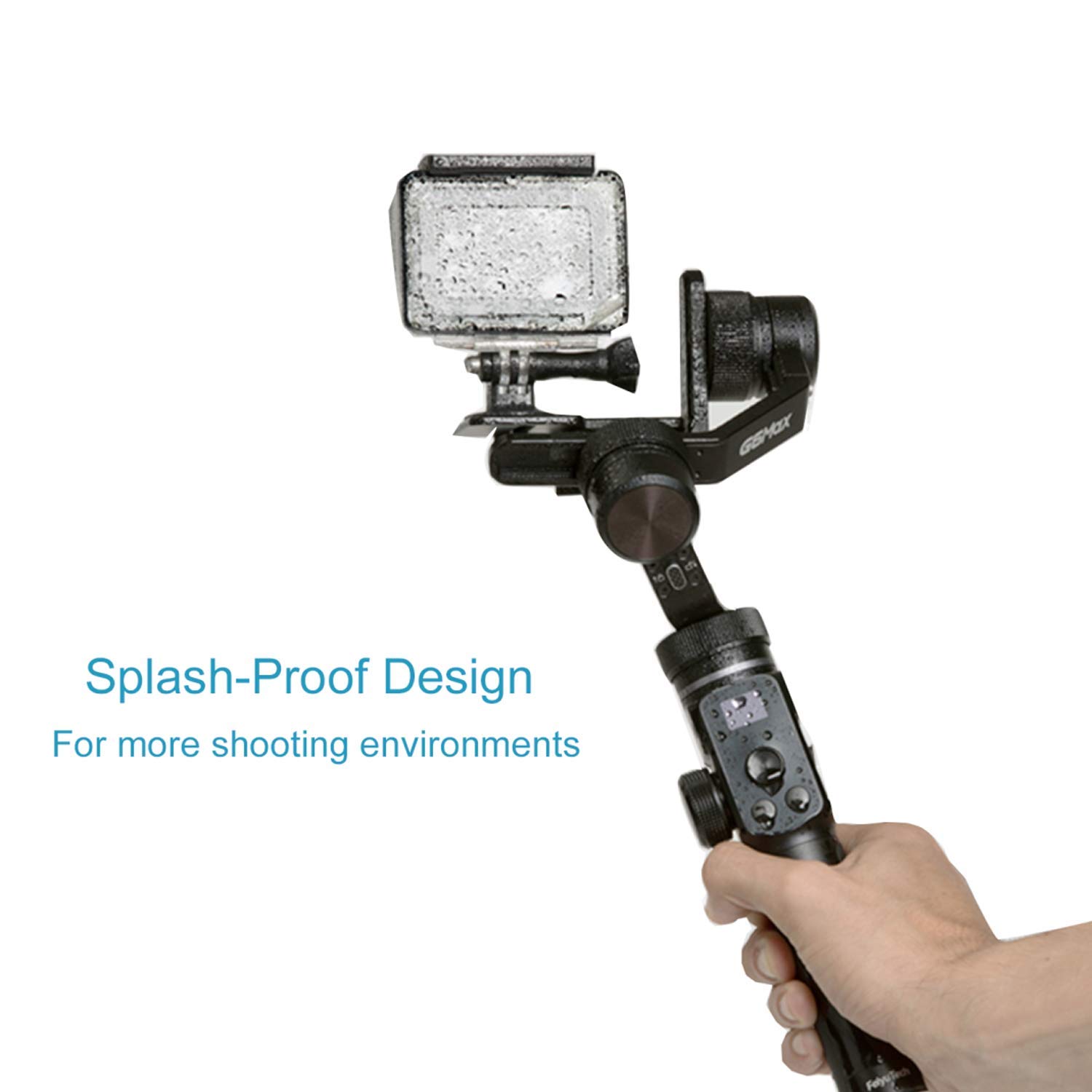 Feiyu G6 Max Kit 3-Axis Splash-Proof Stabilizer YouTube Video Gimbal Tool for Mirrorless Camera Sony a6400 a6100 Sony RX100, Smartphones Like iPhone, Samsung Action Camera GoPro Hero 8 7 6, Sony RX0