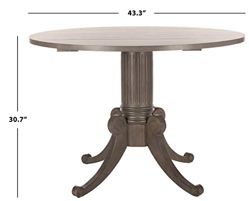 Safavieh Home Forest Traditional Grey Wash Drop Leaf Dining Table