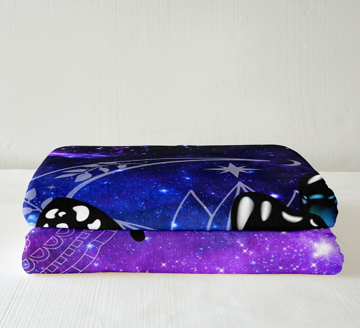 Feelyou Butterfly Blanket 60"x80" for Bed Sofa Couch Butterflies Print Throw Blanket Sun Moon Fleece Blanket Galaxy Print Plush Blanket for Boys Girls Kids Adults