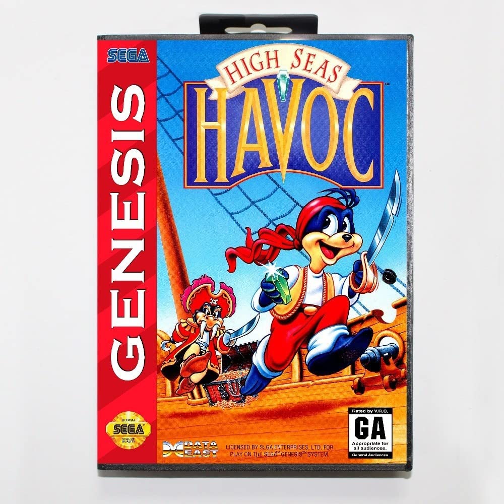 High Seas Havoc (Aka Havoc) Game Cartridge 16 Bit MD Game Card With Retail Box For Sega Mega Drive For Genesis (Black)