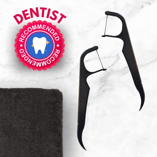Orthofloss Dental Floss Picks for Braces| Dental Flossers & Picks for Teeth Cleaning | Innovative Arm Fits Under Arch Wire, Durable & Gentle Floss Threading, Helps to Prevent Cavities (60 Count)
