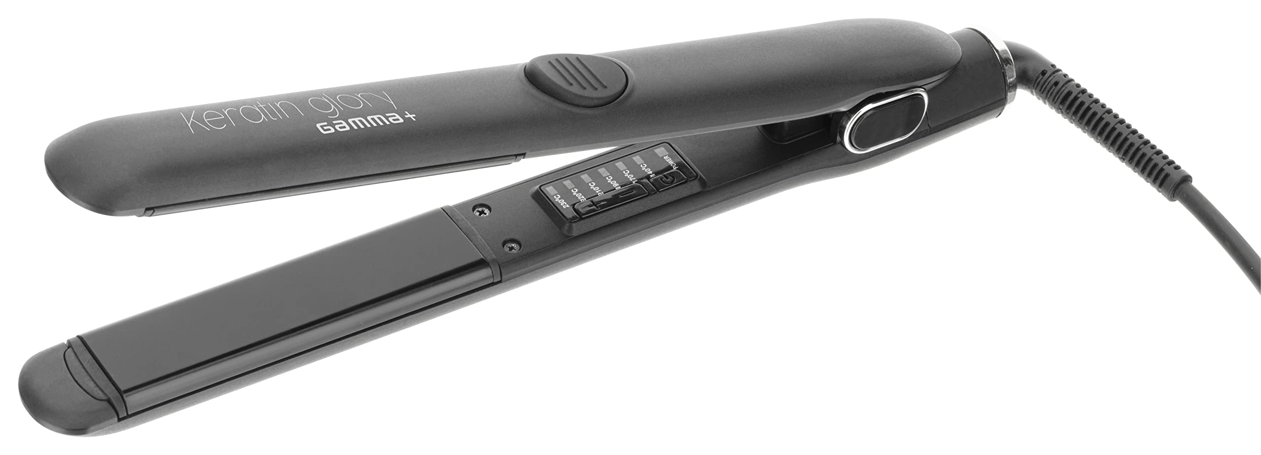 GAMMA+ Keratin Glory Hair Straightening Iron 6 Heat Settings Black