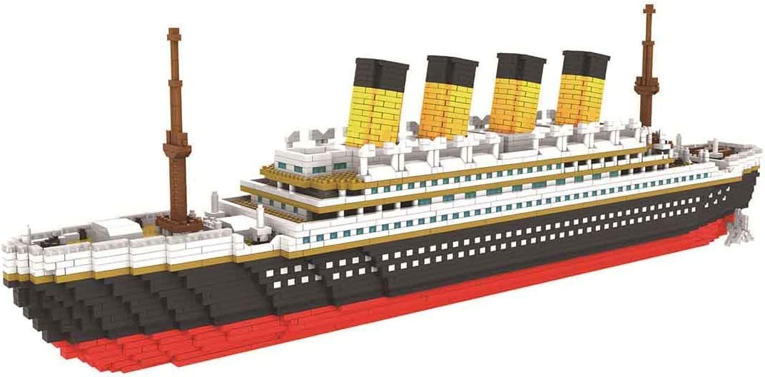 FULHOLPE Titanic Model Building Block Set, 3800Pcs Cruise Ship Titanic Boat Model Building Kit Compatible with Creator Expert 10294