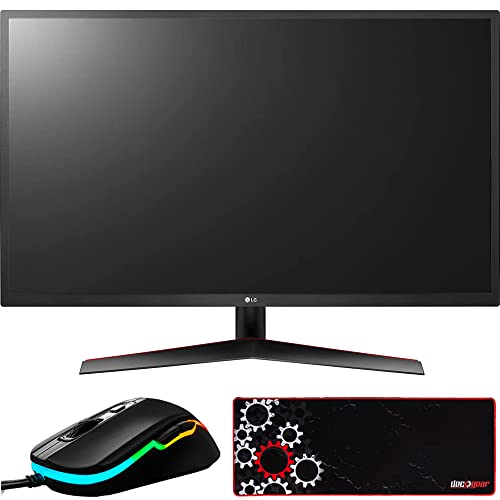 LG 32MP60G-B 31.5" Full HD 1920x1080p 16:9 1ms AMD FreeSync IPS Monitor Bundle with Deco Gear Wired Gaming Mouse and Deco Gear Large Extended Pro Gaming Mouse Pad