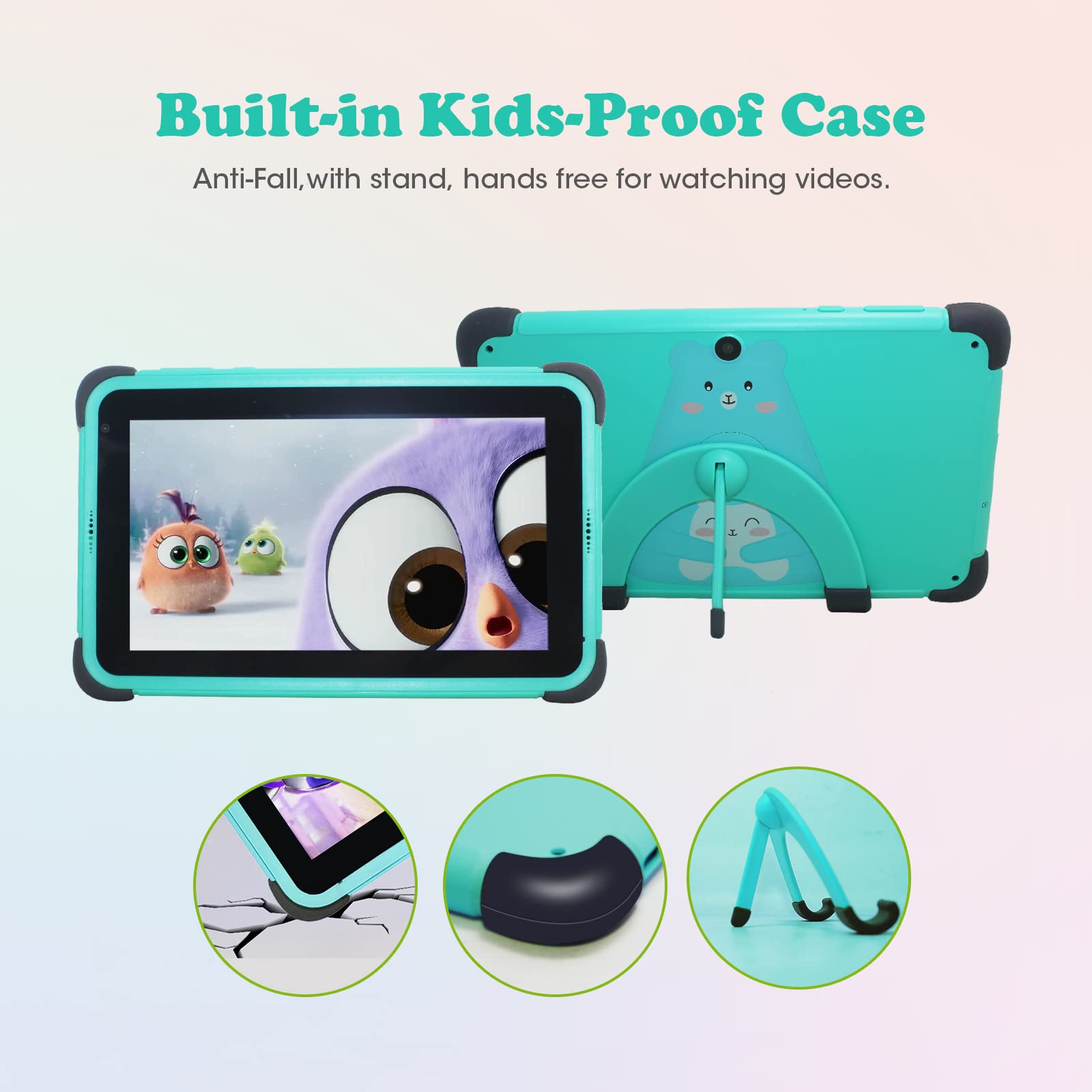 weelikeit Tablet for Kids 8", Android 11 Kids Tablet with AX WiFi6,Parental Control, Kids APP Installed, 4500 mAh, HD Display,2+32GB,Bluetooth, Google Play, Toddler Tablet with Stylus(Green)