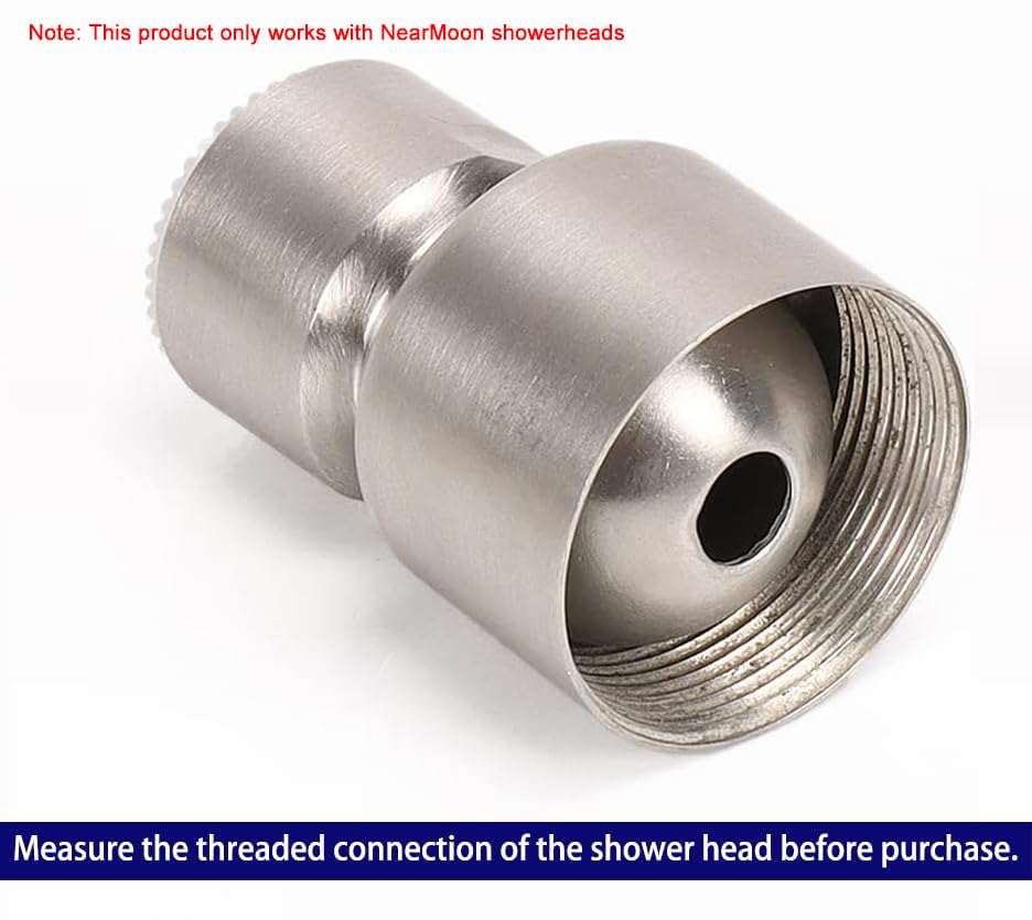 NearMoon Shower Head Swivel Ball Adapter- Solid Brass Shower Connector Adjustable Swivel Ball for 8 Inch ShowerHead Replacement Ball Joint (Brushed Nickel)
