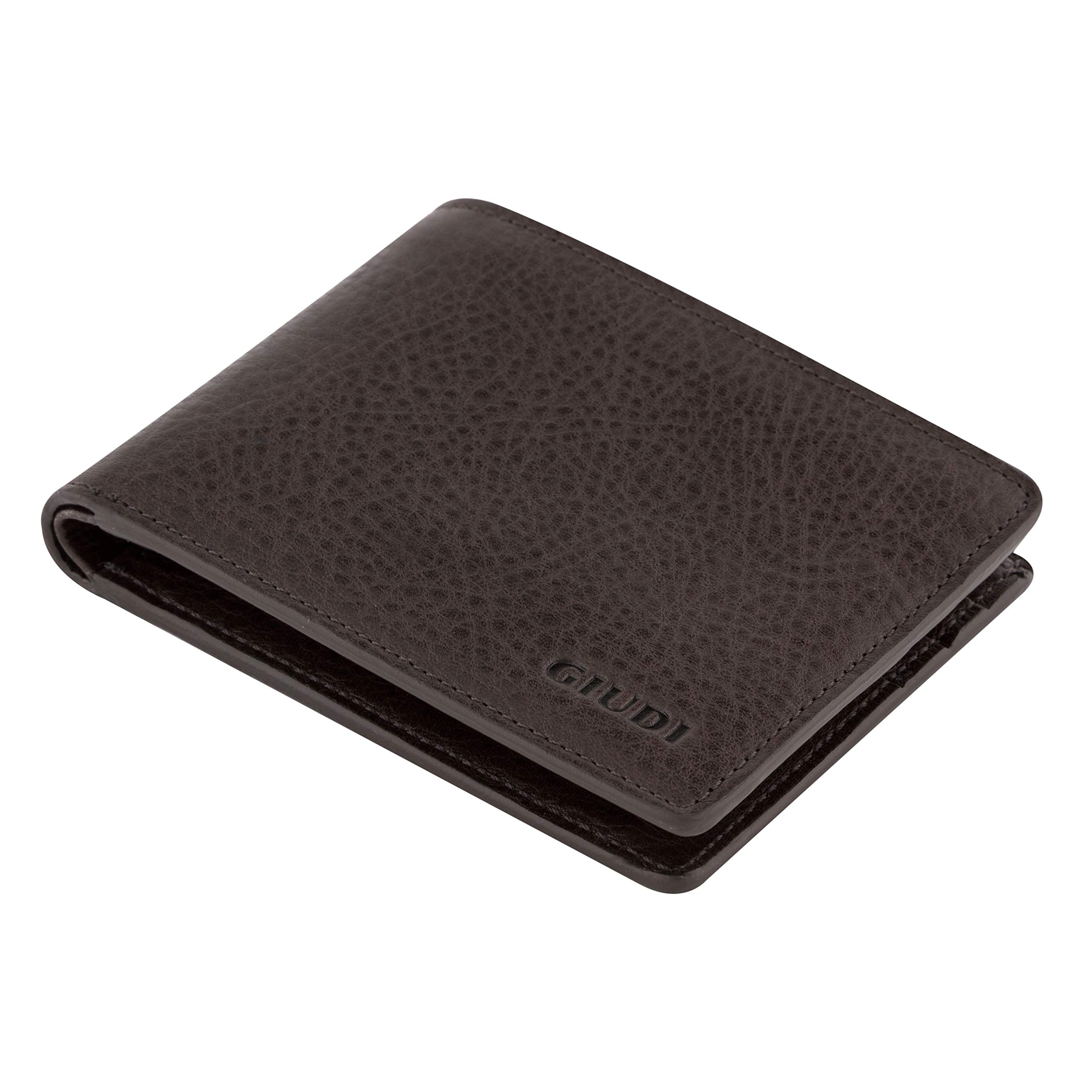 Giudi Luxury Genuine Leather Bifold Men’s 6 Card Case Wallet Made in Italy - Thin Easy Comfortable - Excellent Expensive Gift for Men
