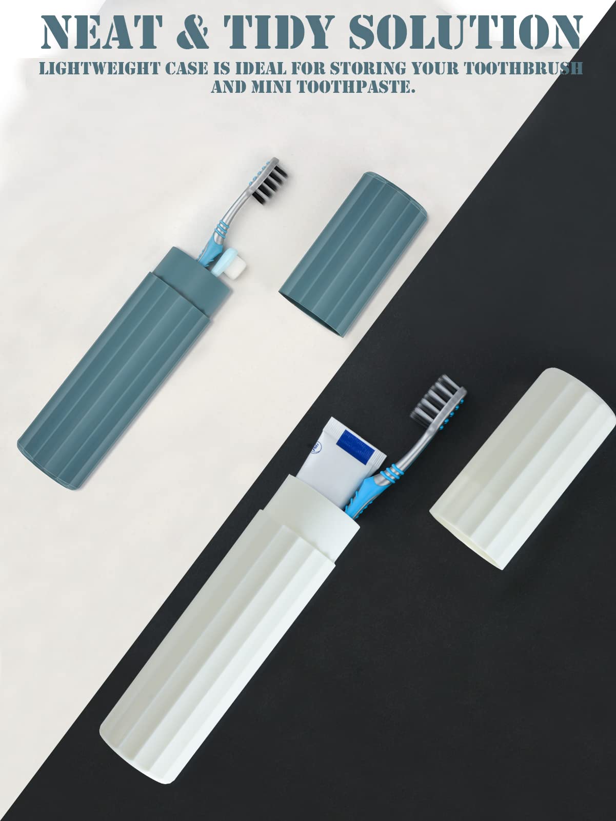 Lapfoon Toothbrush Travel Case, Travel Toothbrush Holder for Manual Toothbrush (Blue)