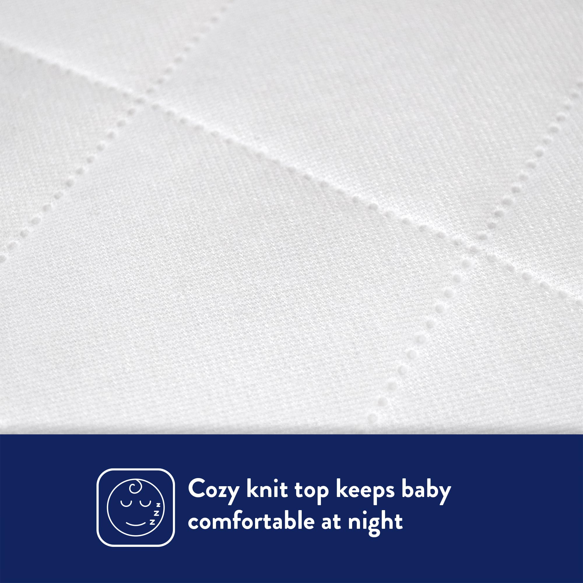 Kolcraft Fitted Waterproof Baby Crib Mattress Protector, Crib Mattress Topper, Crib Mattress Pad, Toddler Bed Mattress Protector, Machine Washable/Dryer Friendly, 52β x 28β- White