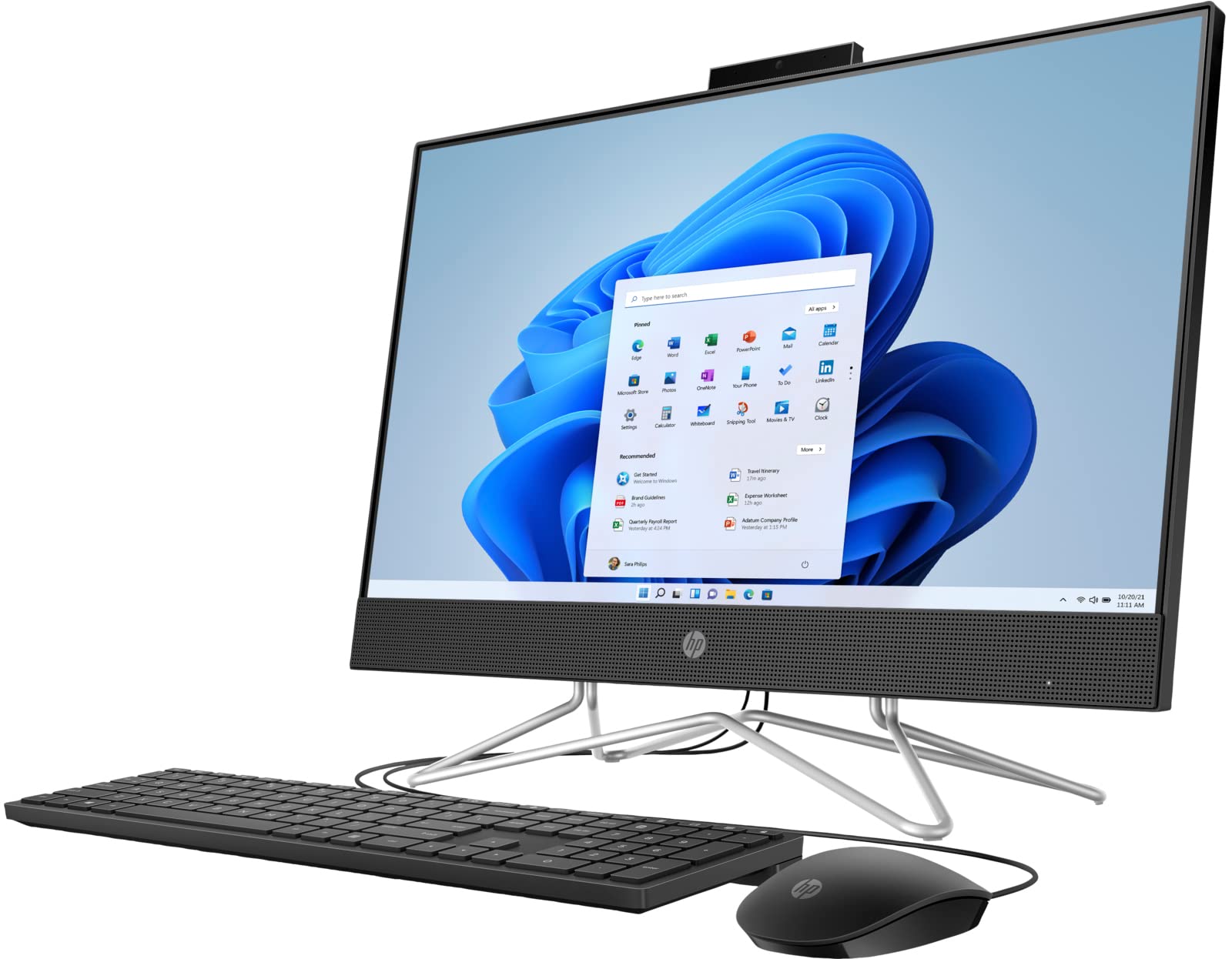 HP All-in-One 24 23.8" 60Hz FHD IPS Desktop PC, 11th Gen (Intel i5-1135G7 4-Core, 8GB RAM, 256GB SSD + 1TB HDD, Intel Iris Xe, AC WiFi, Bluetooth 5.1, HD Webcam, HDMI, Win 11 Home) with Hub