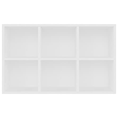 Festnight 6 Compartment Storage Units DIY Organizer Display Storage Cabinet Bookcase Versatile Shelf Sideboard for Living Room Closet Bedroom Home Furniture