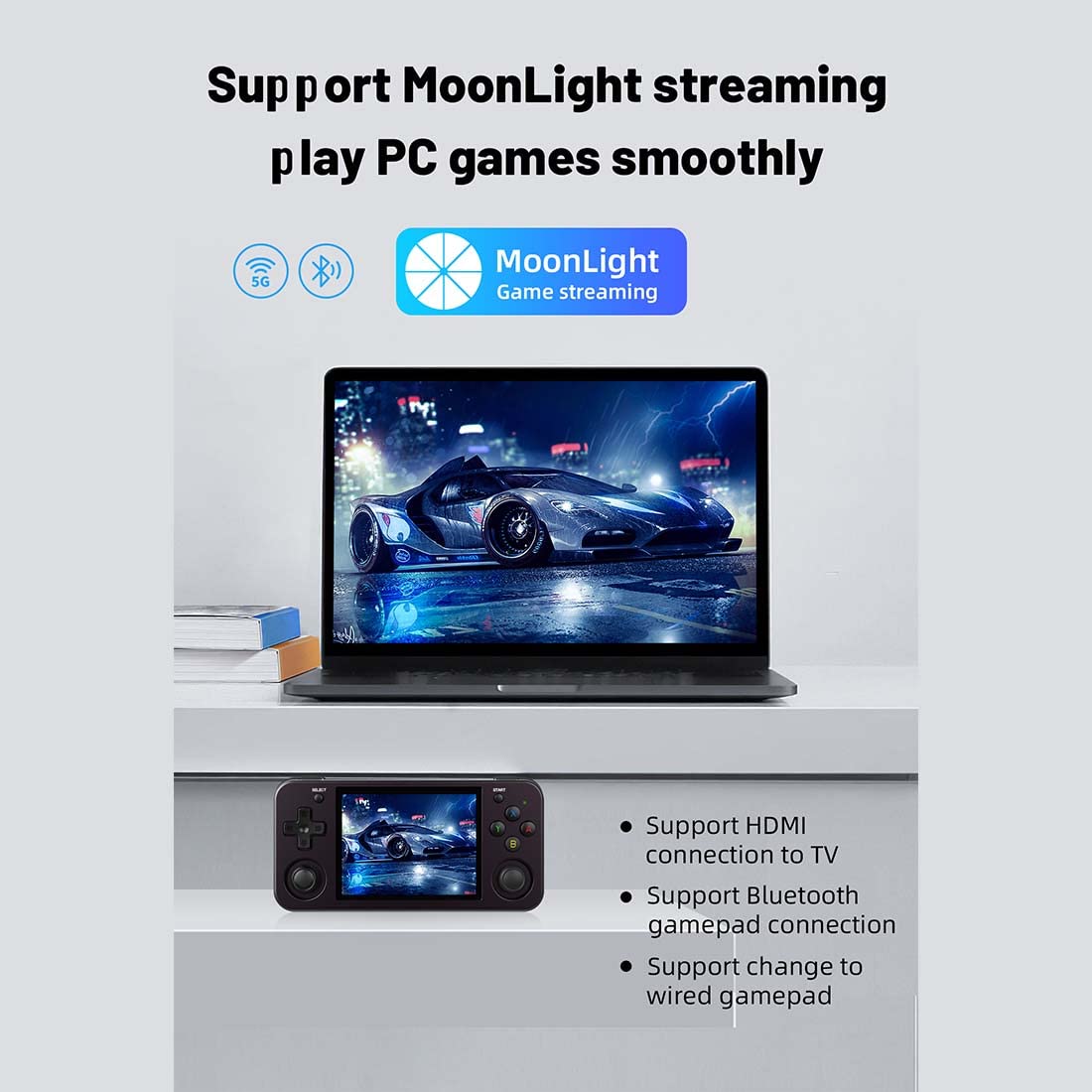 FUNDE RG353M Handheld Game Console Retro Arcade with Built-in 15000 Games, 3.5 Inch IPS Screen Compatible with Linux/Android11 Portable Video Game Console, 16G+64G, 3200mAh