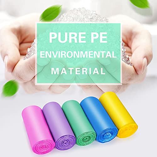 Small Trash Bags Kitchen Garbage Bags - 2.6 Gallon Clear Trash Bags Strong Wastebasket Liners for Bathroom, Kitchen, Office 10 Liter Trash Can Liners - 150 Counts