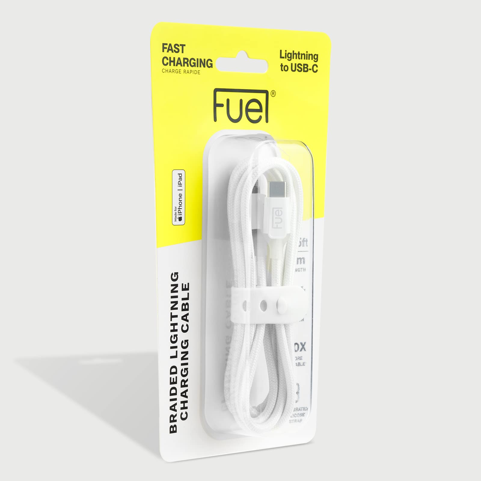 iPhone Charger Fast Charging [MFi Certified] - Fuel USB C to Lightning Cable - 2M/6.5ft - Nylon Braided Fast iPhone Charger Cord for iPhone 14 Pro Max/13 Pro Max/12/11/X/AirPods Pro/iPad Pro - White