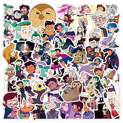 The Owl House Merch 50 Packs Stickers for Adults,Diseny Aesthetic Vinyl Movie Colorful Waterproof Decals for Water Bottle,Laptop,Computer,Phone Case,Car,Guitar,Bumper,PS5,Skateboard,Gifts for Kids