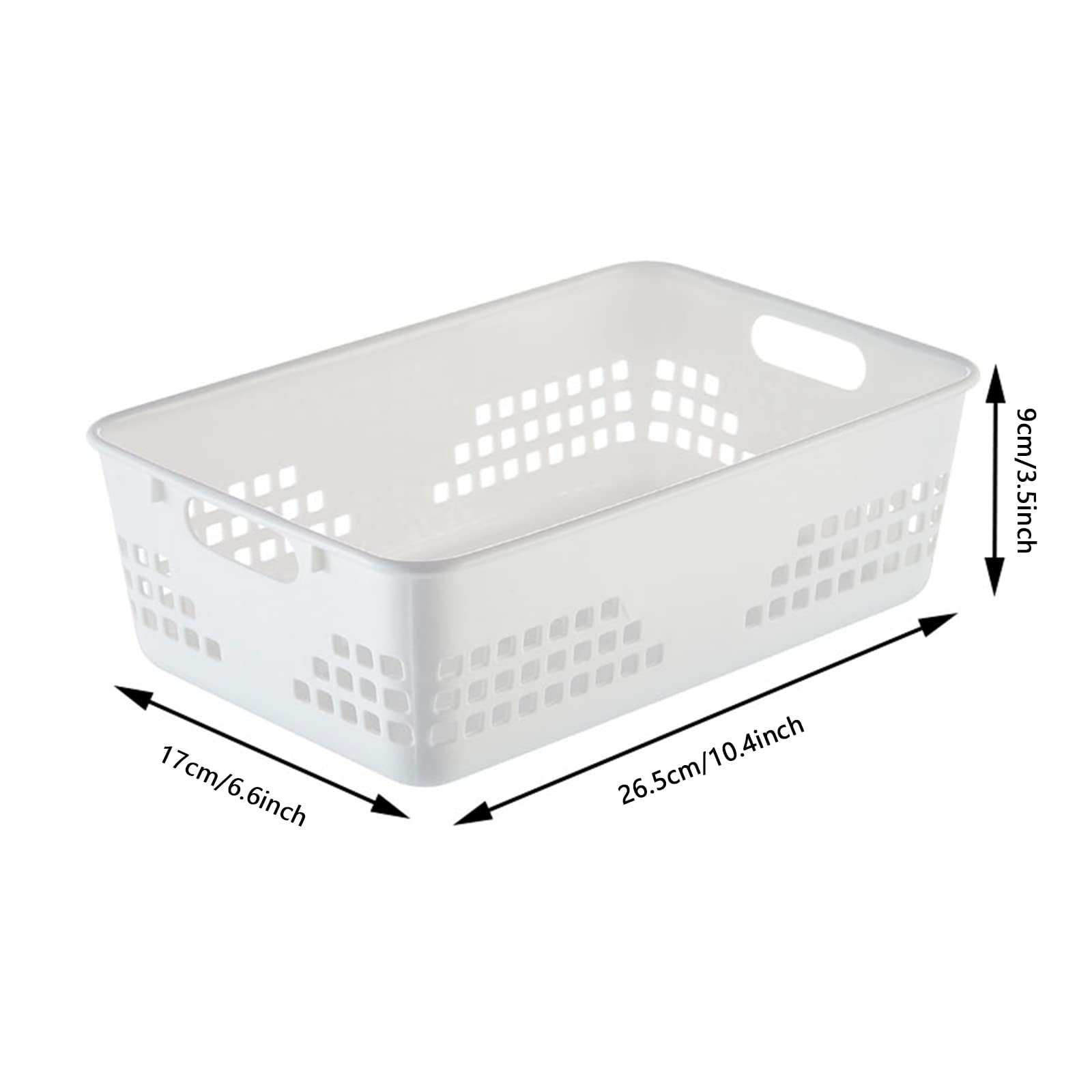 EWAFILU 10 Pack Plastic Storage Baskets, Stackable Pantry Organizer Bins 10.4 x 6.6 x 3.5 inches for Shelves Bathroom Pantry Closet