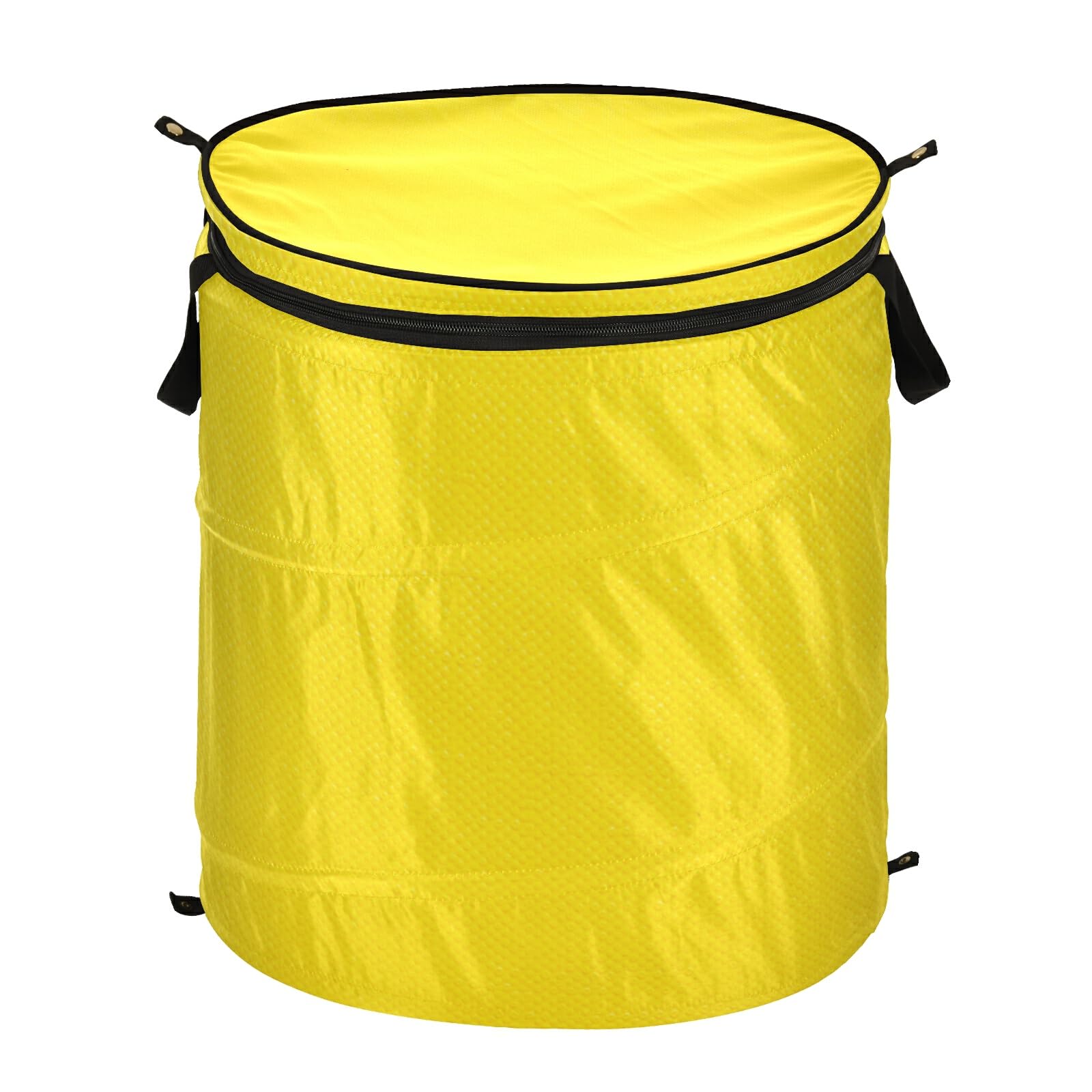 Plain Sunny Yellow Solid Color Pop-up Laundry Hamper, Collapsible Laundry Basket Clothes Storage with Handle Clothing Organizer for Bathroom Closet Shelf Dorm
