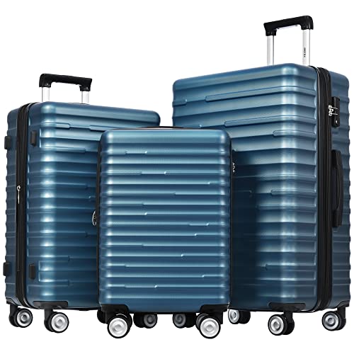 Merax Carry on Luggage Sets of 3 Suitcases with Wheels 20 24 28 Inch Luggage with Spinner Wheels Hard Shell TSA Luggage