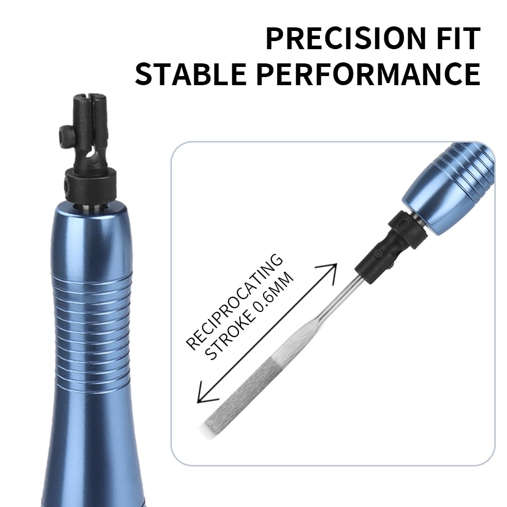 SI FANG Turbine Reciprocating Pneumatic Ultrasound Grinder Micro Pneumatic Air Pencil Die Grinder Kit for Mould Metal Lapping Filing Grinding Buffing Polishing Sanding Tools