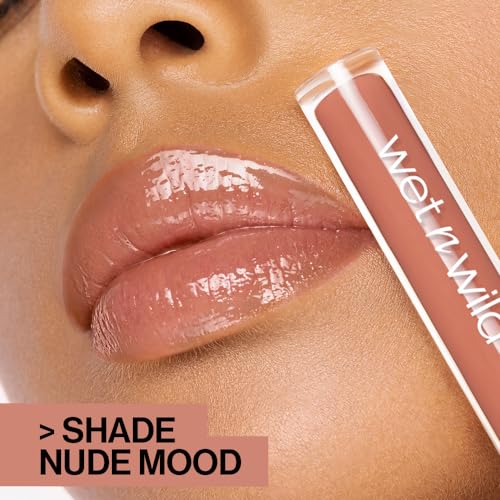 wet n wild MegaSlicks Lip Gloss, Ultra-Glossy, Vitamin-E Enriched, Ultra-Gloss High Shine Moisturizing, Cruelty-Free & Vegan - Berried Treasure
