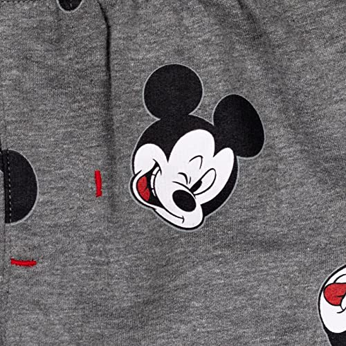 Disney Mickey Mouse Infant Baby Boys Graphic T-Shirt & French Terry Shorts White/Grey 18 Months