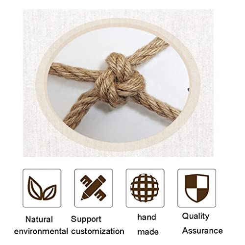 OUYOXI Safety Netting Climbing Net Protective Net,Hemp Rope Net,Balcony Safety Net,Stair Anti-Fall Net,Ceiling Decoration Net,Climbing Net,Hanging Net Dia 4mm(Size:1x1m/3.28x3.28ft)