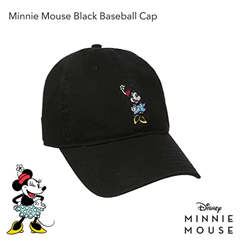 Disney Minnie Mouse Baseball Cap, Black Bow
