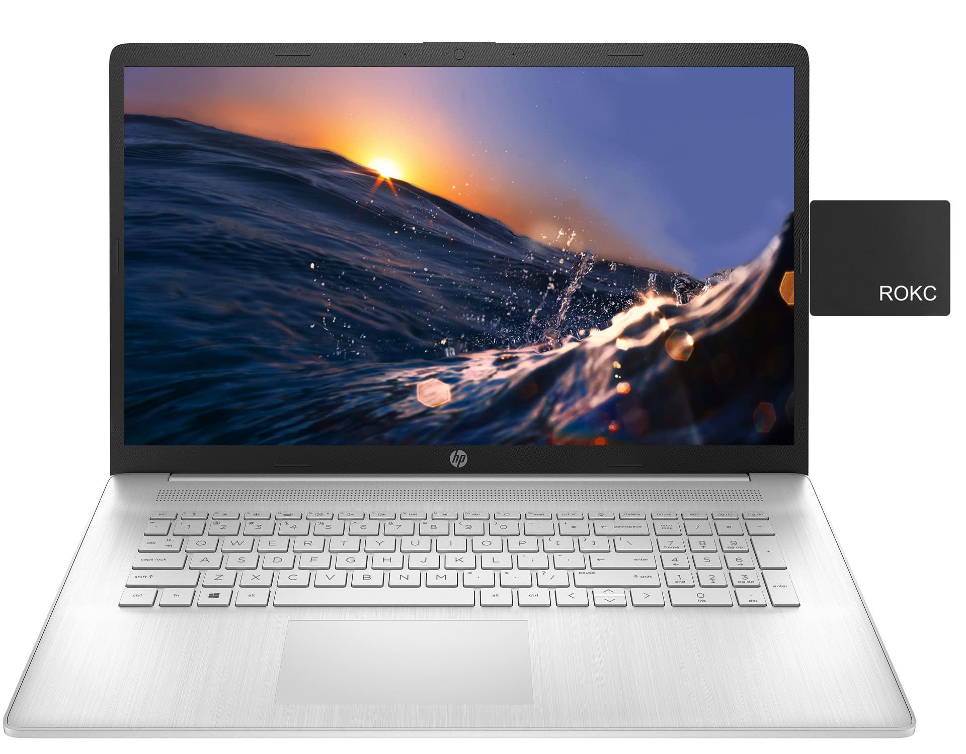 HP Laptops for College Student & Business, 17 inch, FHD Screen Computer, 2022 Newest Updated, 11th Gen Intel Core i5-1135G7, 32GB RAM, 1TB SSD, Fast Charge, HDMI, Webcam, Windows 11, ROKC MP
