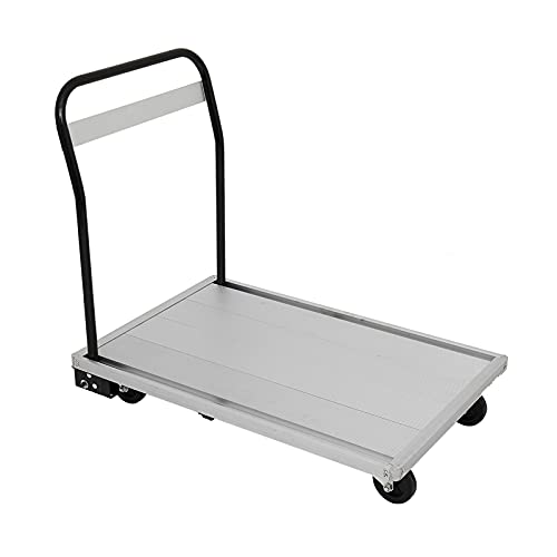 Hand Truck Platform Truck Folding Multifunctional Moving Aluminum Foldable Handle Rolling Flatbed Cart Hand Truck Load Capacity 770lb Utility Cart