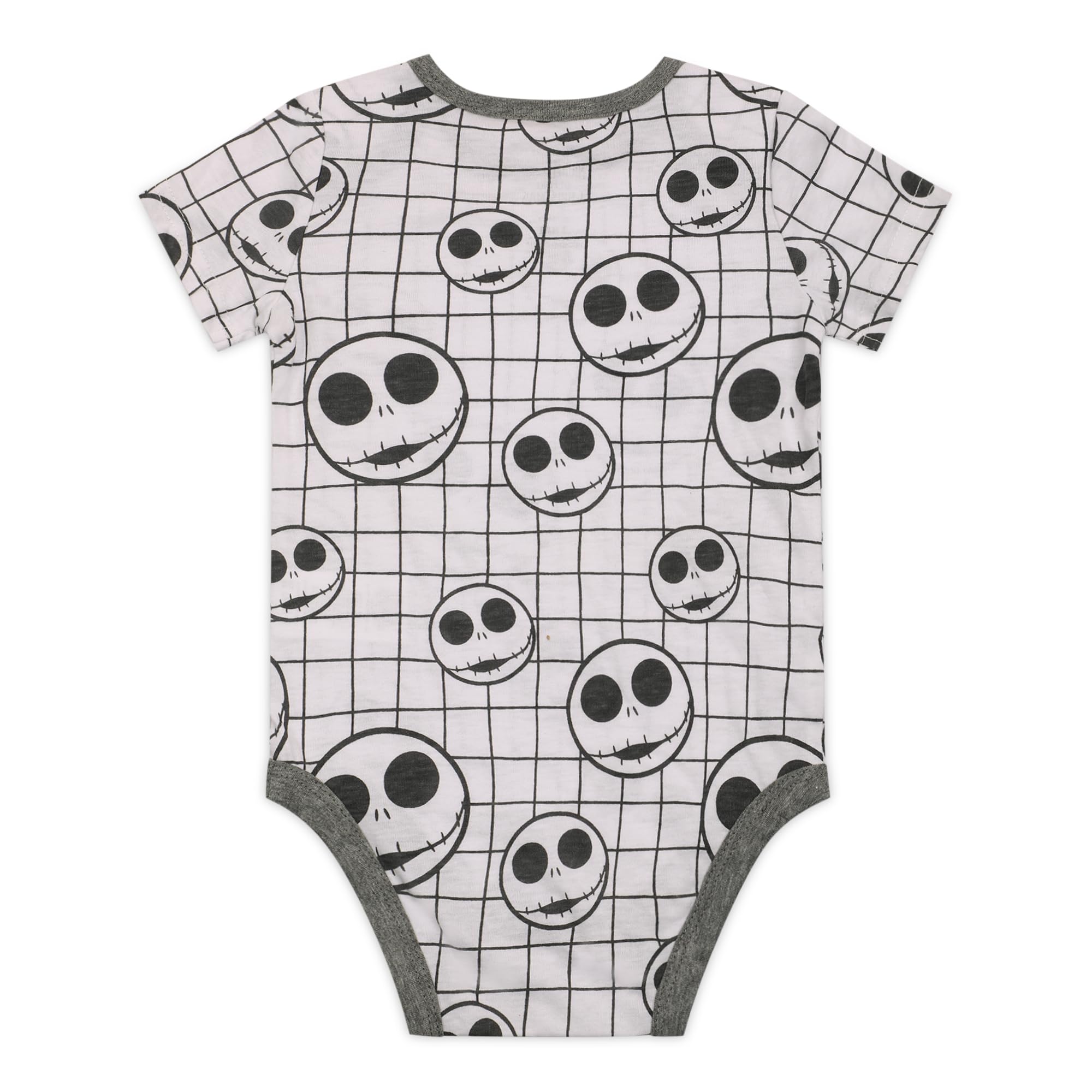Disney Nightmare Before Christmas Boys’ Jack Skellington 3 Pack Bodysuits for Infant – Grey