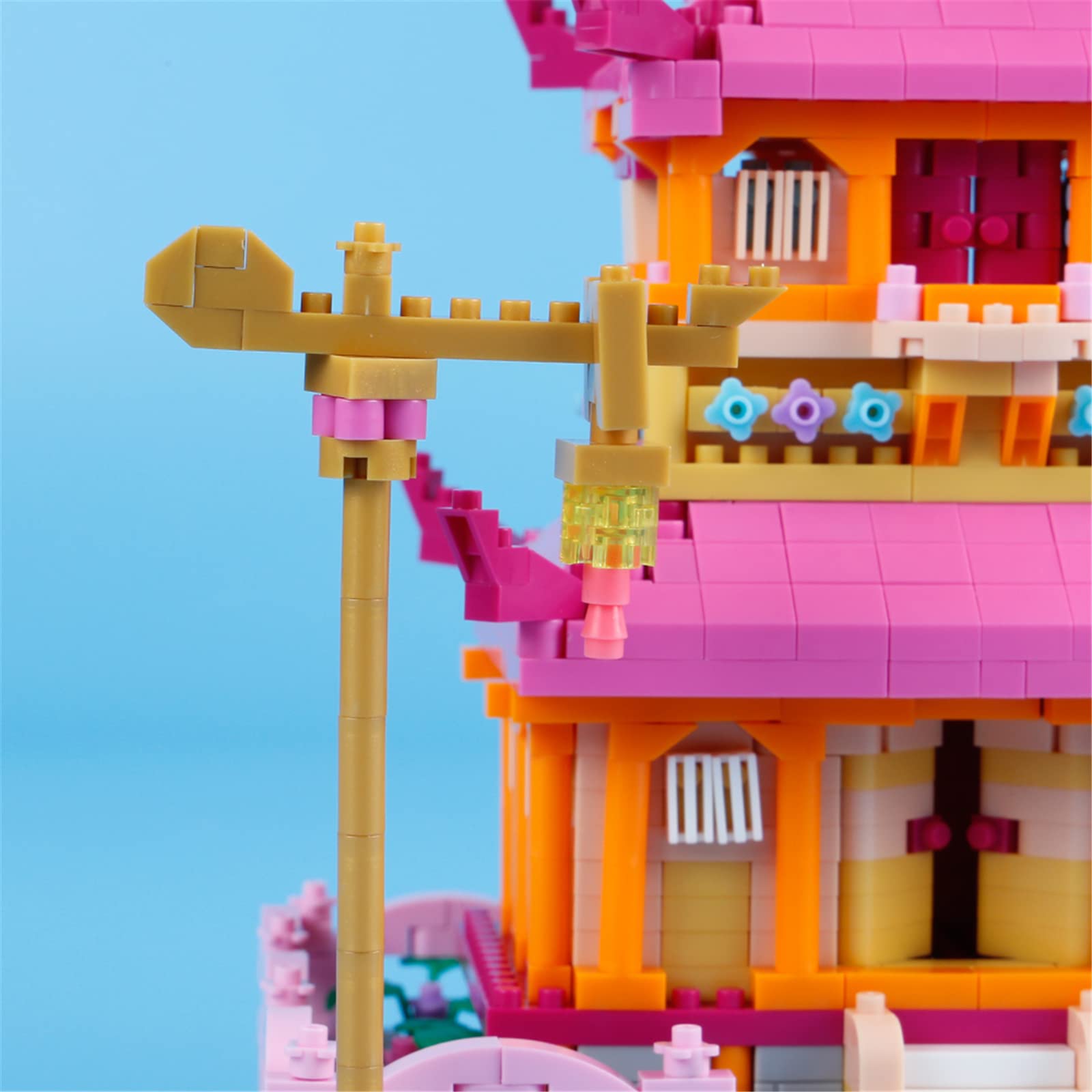 KeVeuLen Cherry Tree Building Toy Set,Micro Building Blocks Bonsai Tree Japanese Flower Pavilion Cherry Tree Bricks Kit,Gift Building Toys for 14+ Adults(1810pcs)
