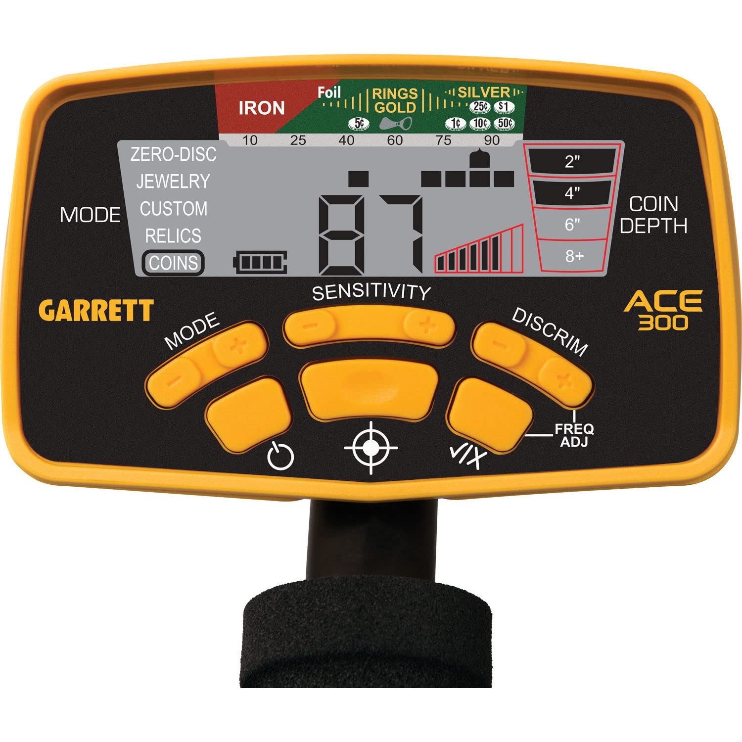 Garrett ACE 300 Metal Detector with Headphones, Carry Bag, Pouch, Digger