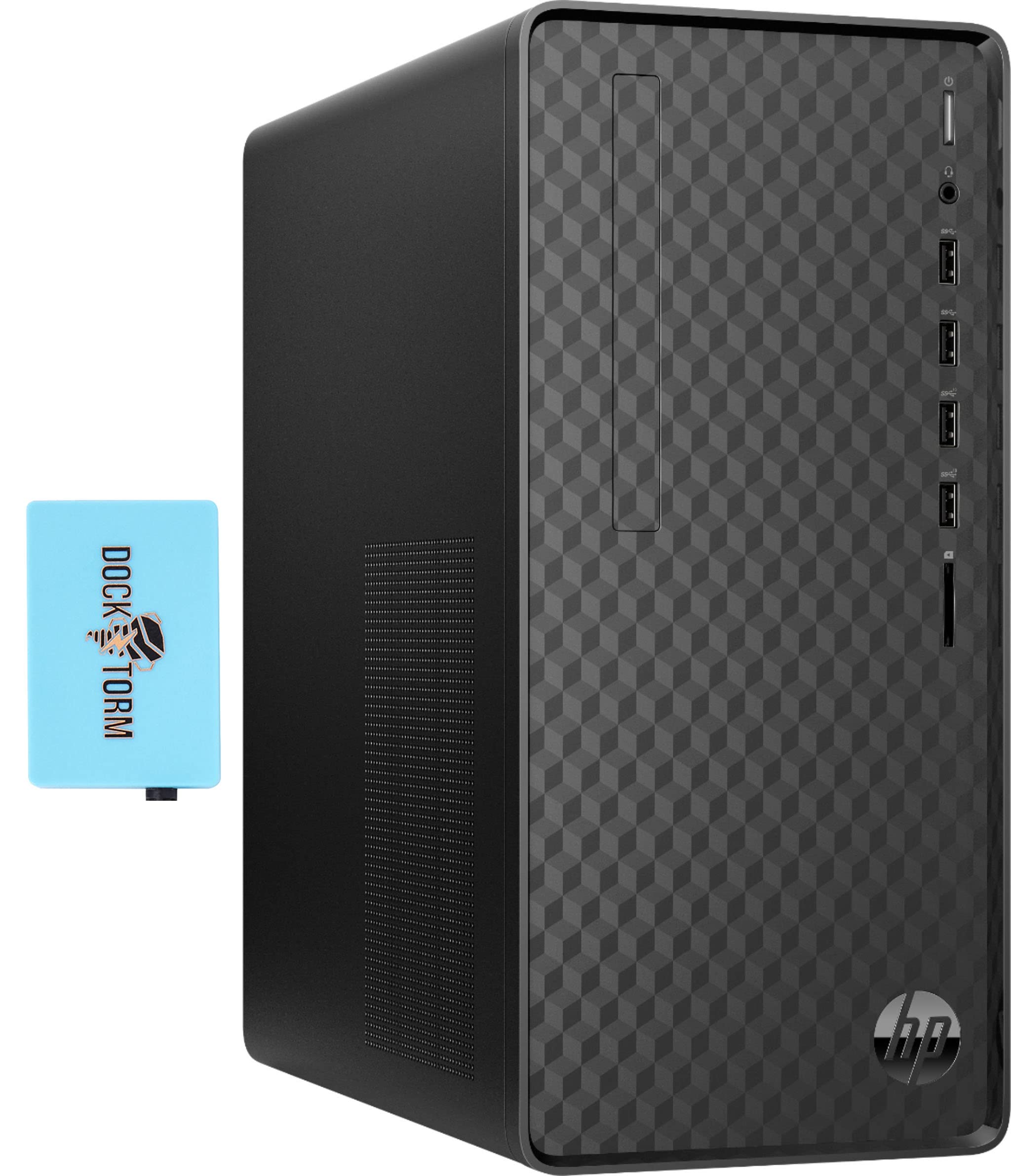 HP Everyday Desktop Computer PC - AMD Ryzen 3 5300G Processor(up to 4GHz), 32GB RAM, 2TB PCIe SSD, 2TB HDD, for Business, Study, Videos, and Gaming, Wi-Fi, Bluetooth, Windows 11 Pro with Gaming Mouse