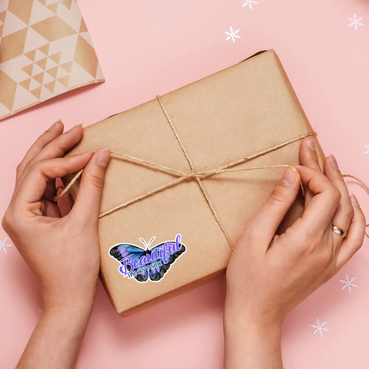 Funny Beautiful Things Inside Butterfly Small Business Stickers, Mail Stickers, Thank You Stickers, Packaging Stickers, Mail Envelopes Shipping Stickers for Small Business,500 PCS