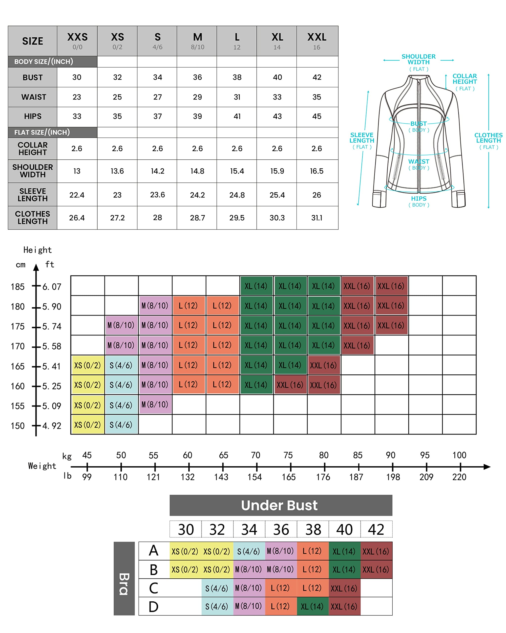 GYM RAINBOW Women's Lightweight Running Jackets Cottony-Soft 4-Way Stretch Zip up Slim Fit Workout Yoga Athletic Jacket(A-Ivory White,Large)