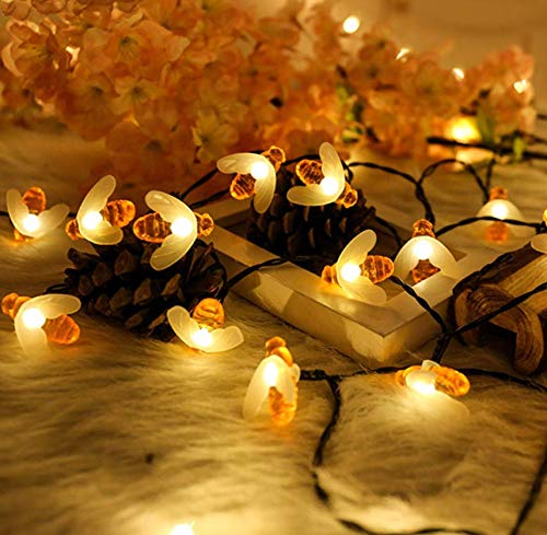 FGRBZHY Little bee Solar Light String Outdoor Decoration LED Lights Home Garden Christmas Lights 20 Bees A