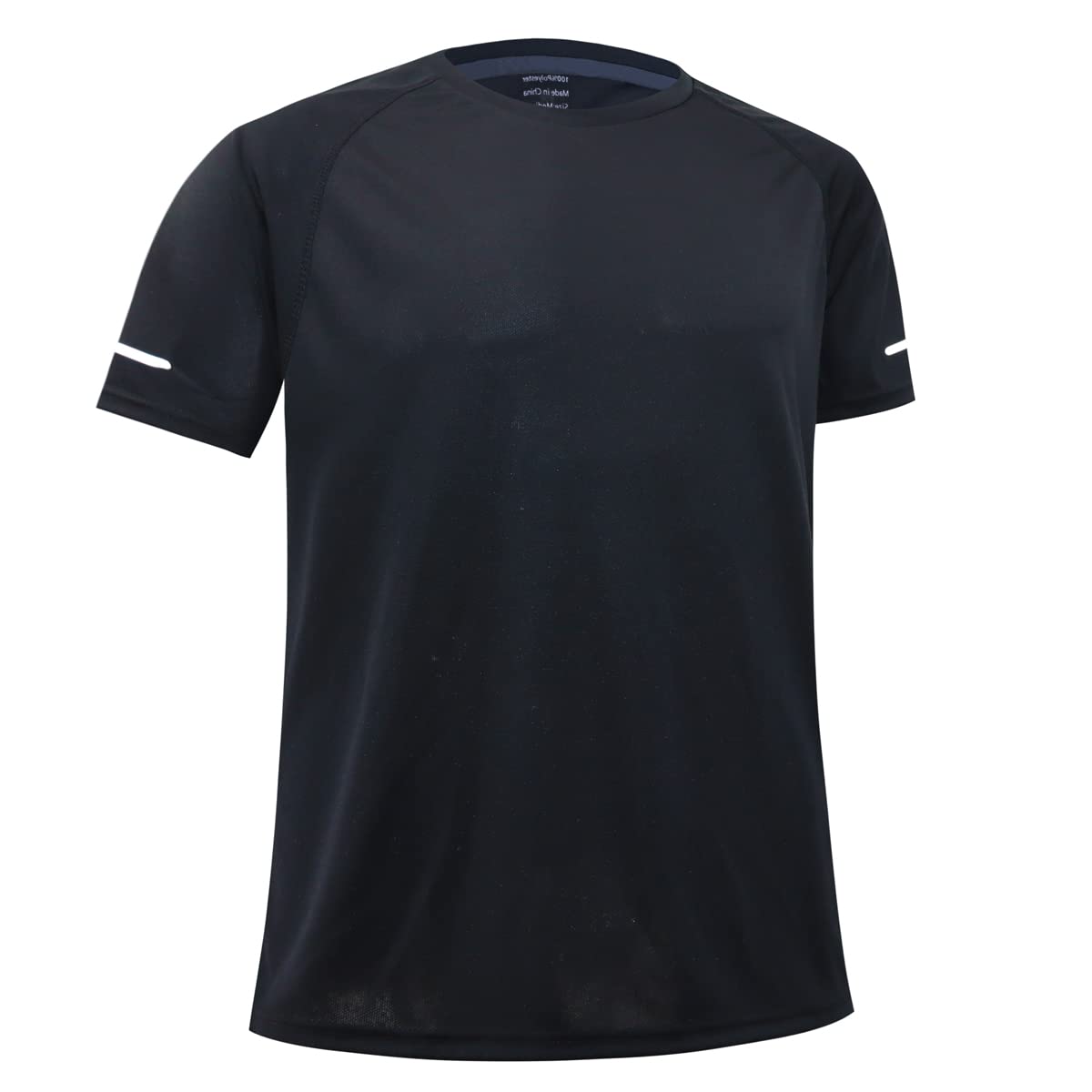 HIGHFISH Men's Workout T Shirts Short Sleeve Active Top Dry Fit Gym Tee Crew Neck Athletic Running Tshirt (Large, 3 Pack Black, Grey, Red)