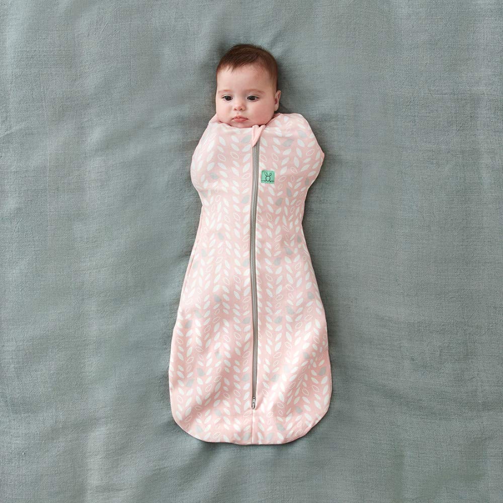 ergoPouch 1 tog Cocoon Swaddle Bag- 2 in 1 Swaddle Transitions into arms Free Wearable Blanket Sleeping Bag. 2 Way Zipper for Easy Diaper Changes (Spring Leaves, 0-3 Months)