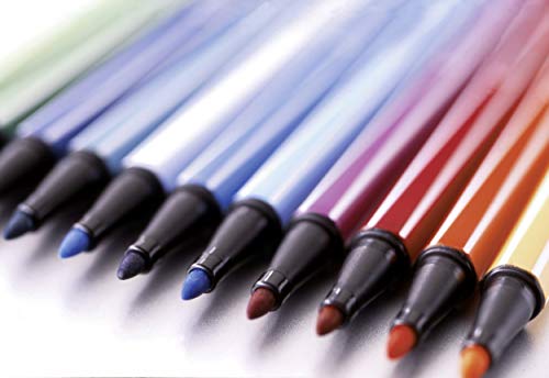 STABILO Premium Felt Tip Pen Pen 68 ARTY Wallet of 12 Assorted Colours