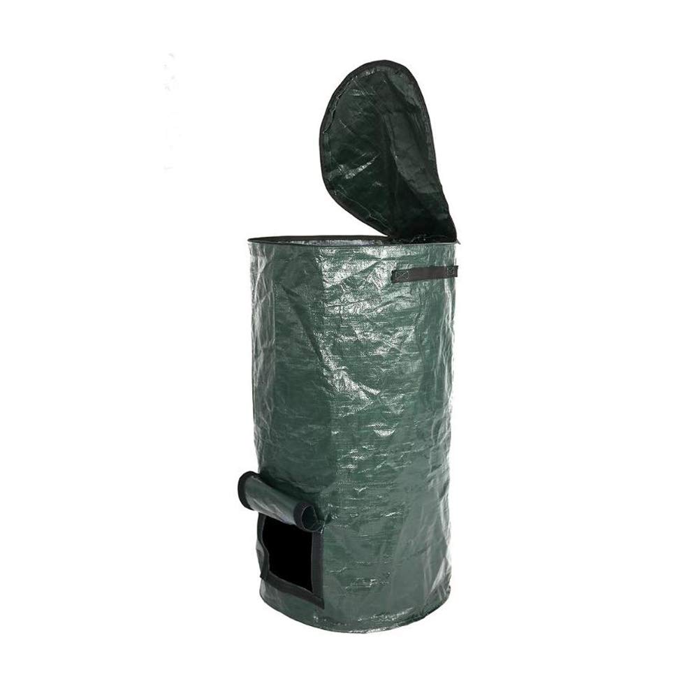 PE Compost Bag, Environmental Compost Bag Garden Waste Bin Homemade Organic Ferment PE Bag for Home Composting, Helps to Reduce Waste (35 x 60CM)