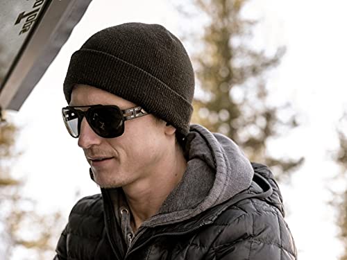 Gatorz Eyewear Stark Sunglasses - Black Aluminum Frame with Blackout Logo Smoke Lens