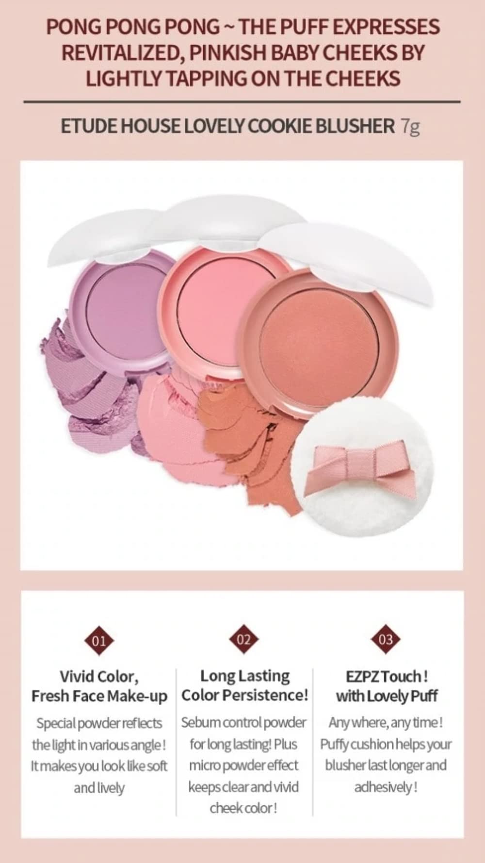 Etude House Lovely Cookie Blusher (# OR201_Apricot Peach Mousse)