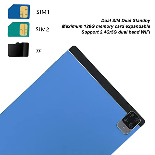 HD Tablet, Office Tablet Octa Core CPU Plug US 100-240V 10 Inch IPS 3 Study Card Slots (US Plug)